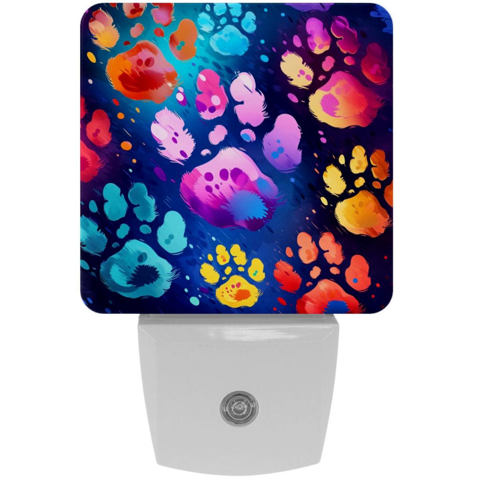 Dog paw prints LED Square Night Lights: Energy-Efficient and Stylish ...