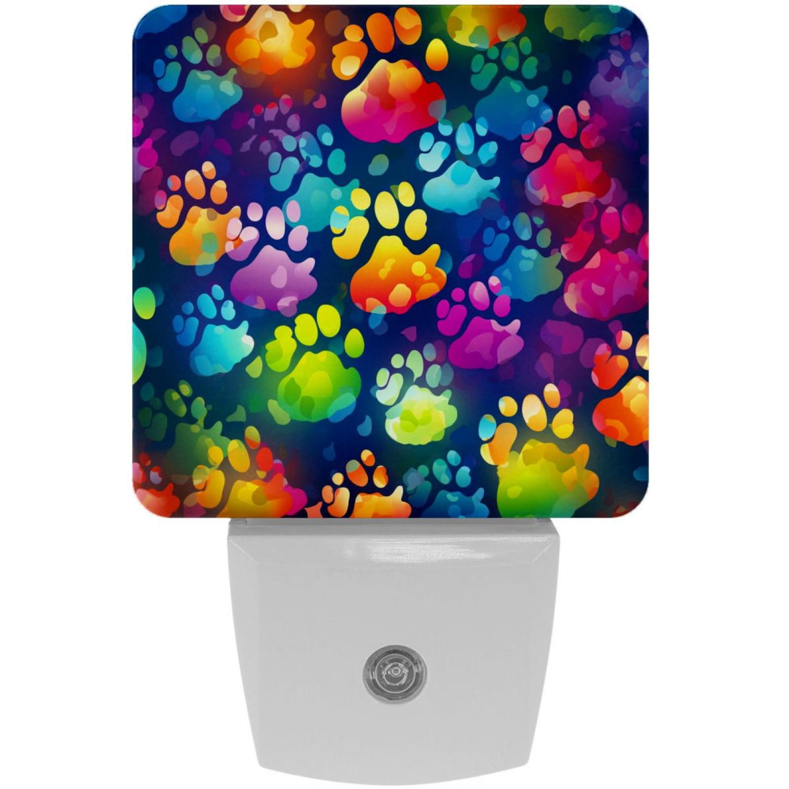 Dog paw prints LED Square Night Lights: Energy-Efficient and Stylish ...