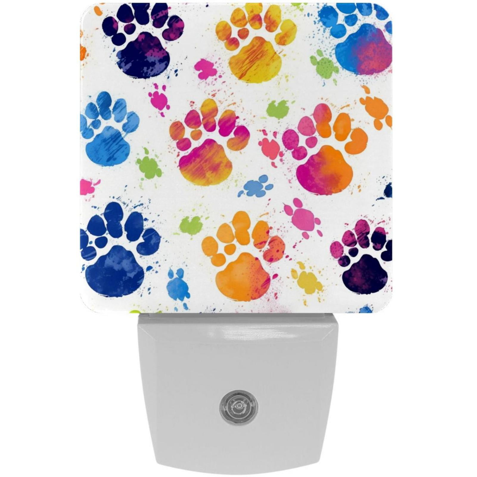 Dog paw prints LED Square Night Lights- Energy Efficient and Stylish ...