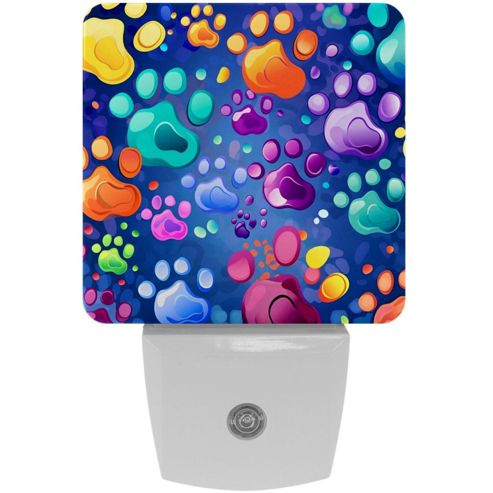 Dog paw prints LED Square Night Lights- Energy Efficient and Stylish ...
