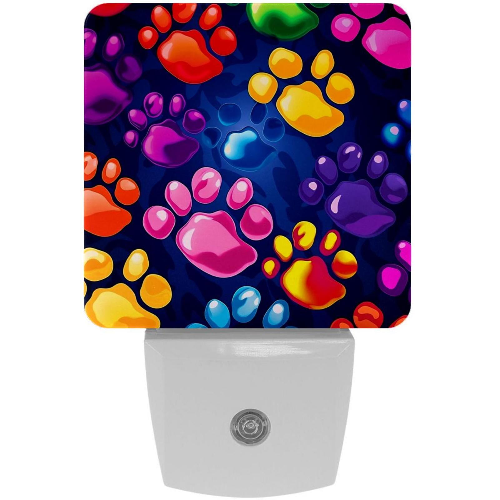 Dog paw prints LED Square Night Lights- Energy Efficient and Stylish ...
