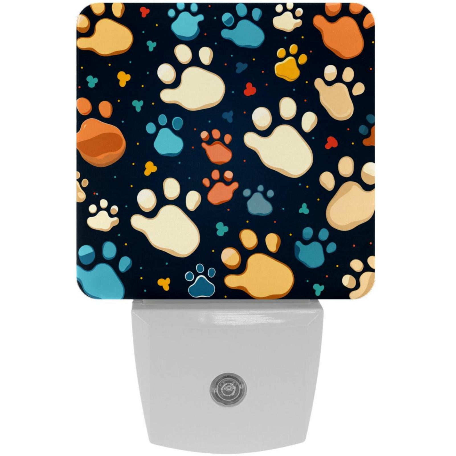 Dog paw prints LED Square Night Lights - Energy Efficient and Stylish ...
