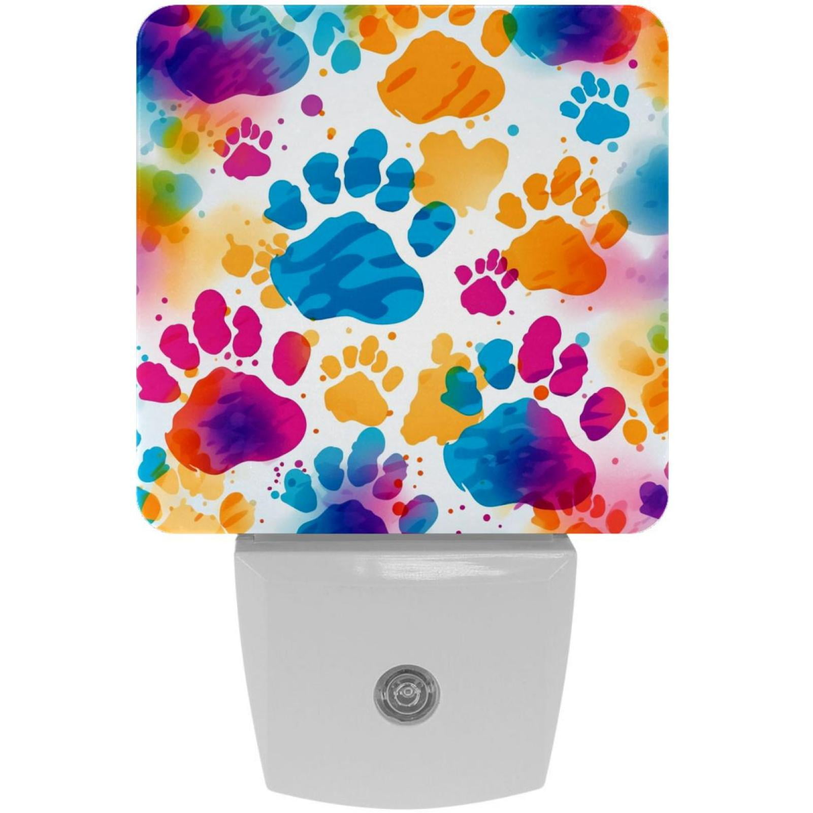 Dog paw prints LED Square Night Lights - Modern Design, Energy ...