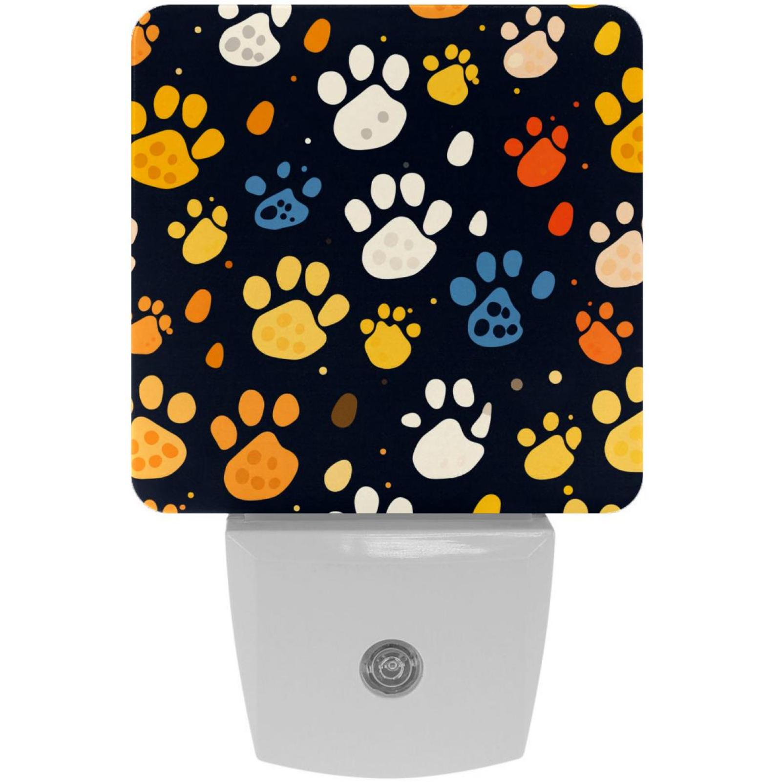 Dog paw prints LED Square Night Lights - Modern Design, Energy ...