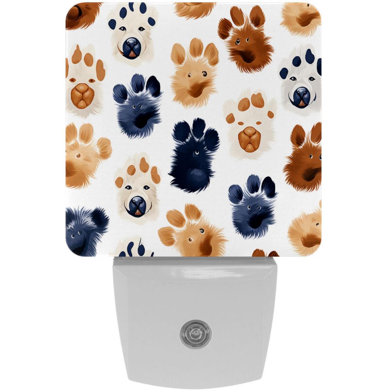 Dog paw prints LED Square Night Lights - Modern Design, Energy ...