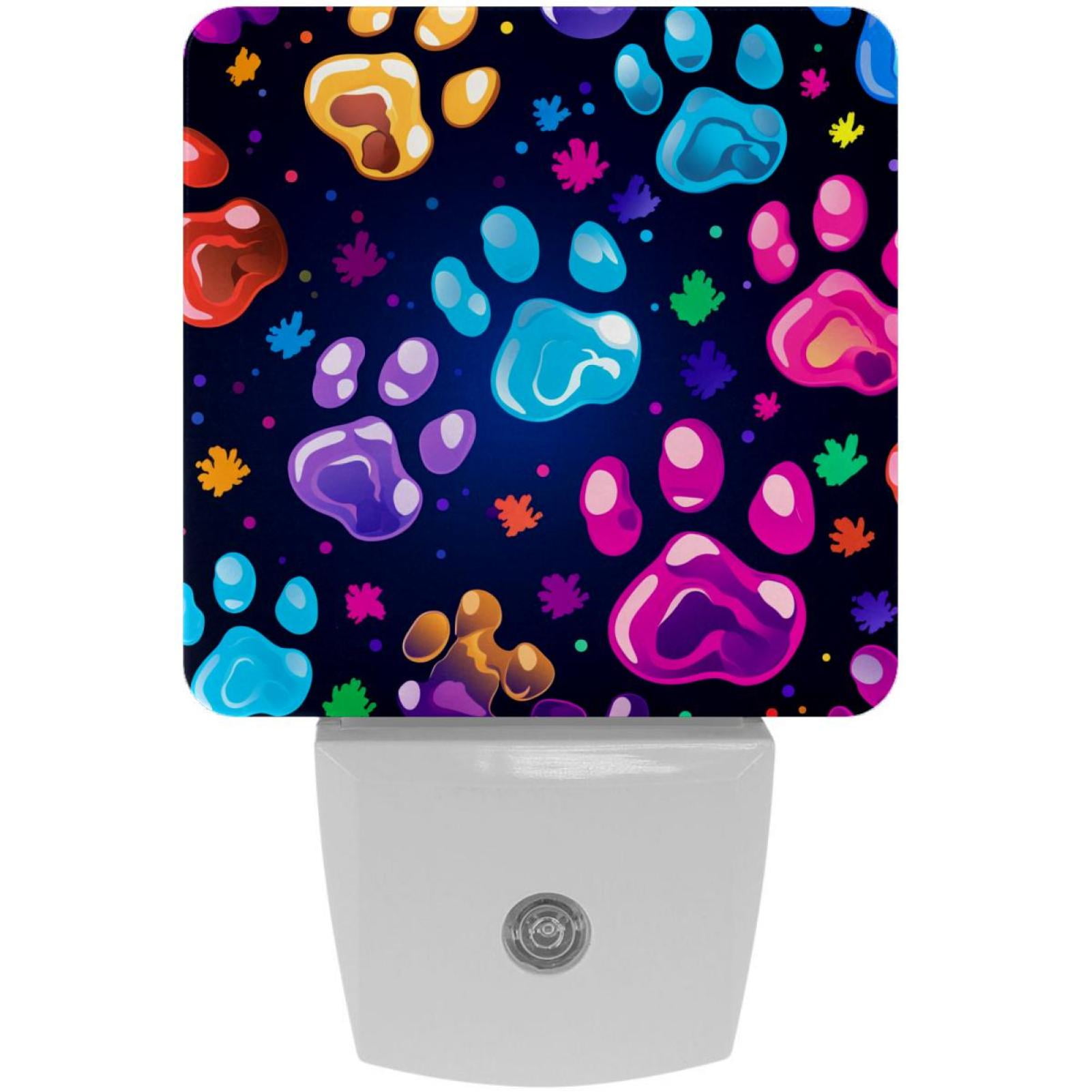 Dog paw prints LED Square Night Lights- Modern and Energy Efficient ...