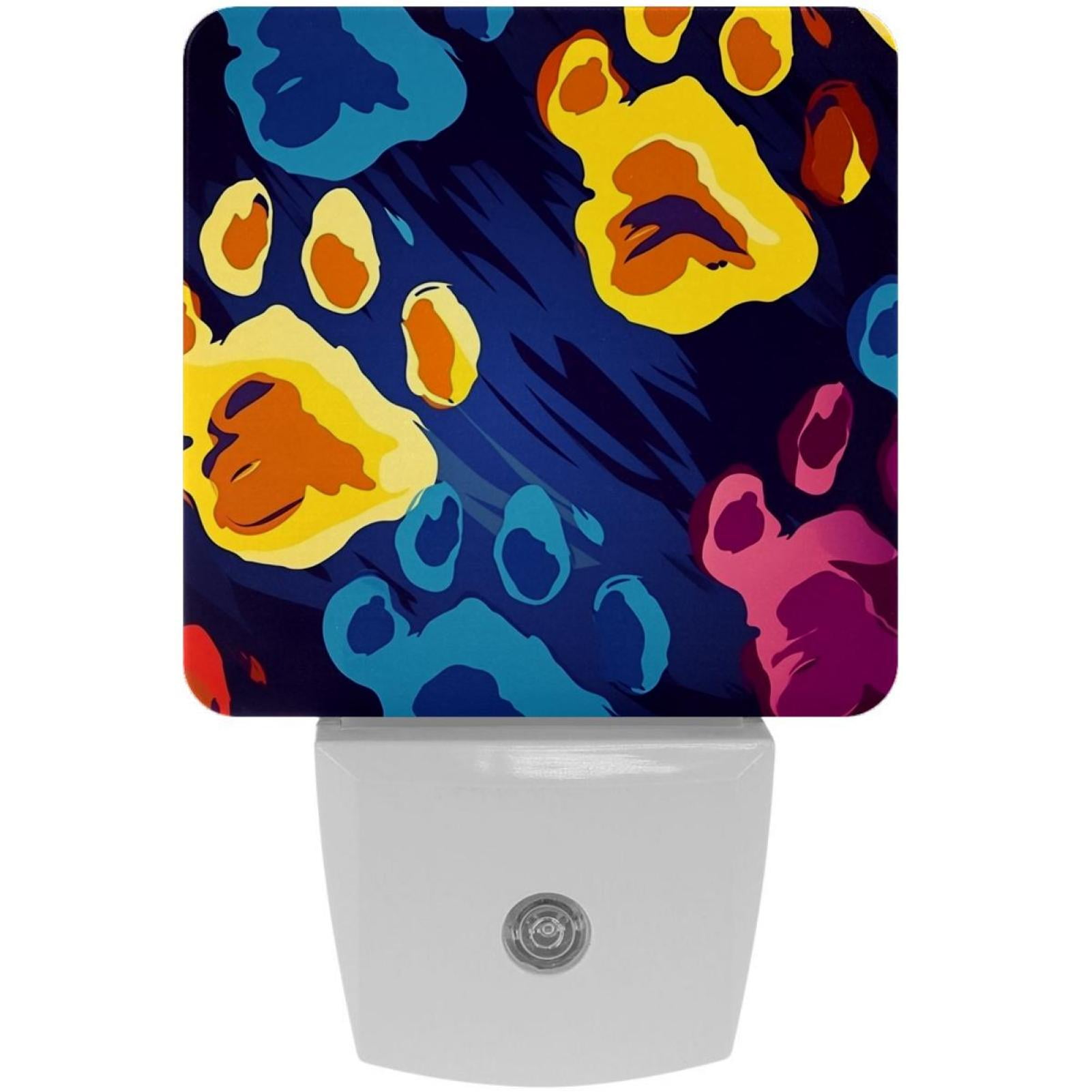 Dog paw prints LED Square Night Lights - Small and Bright Illumination ...