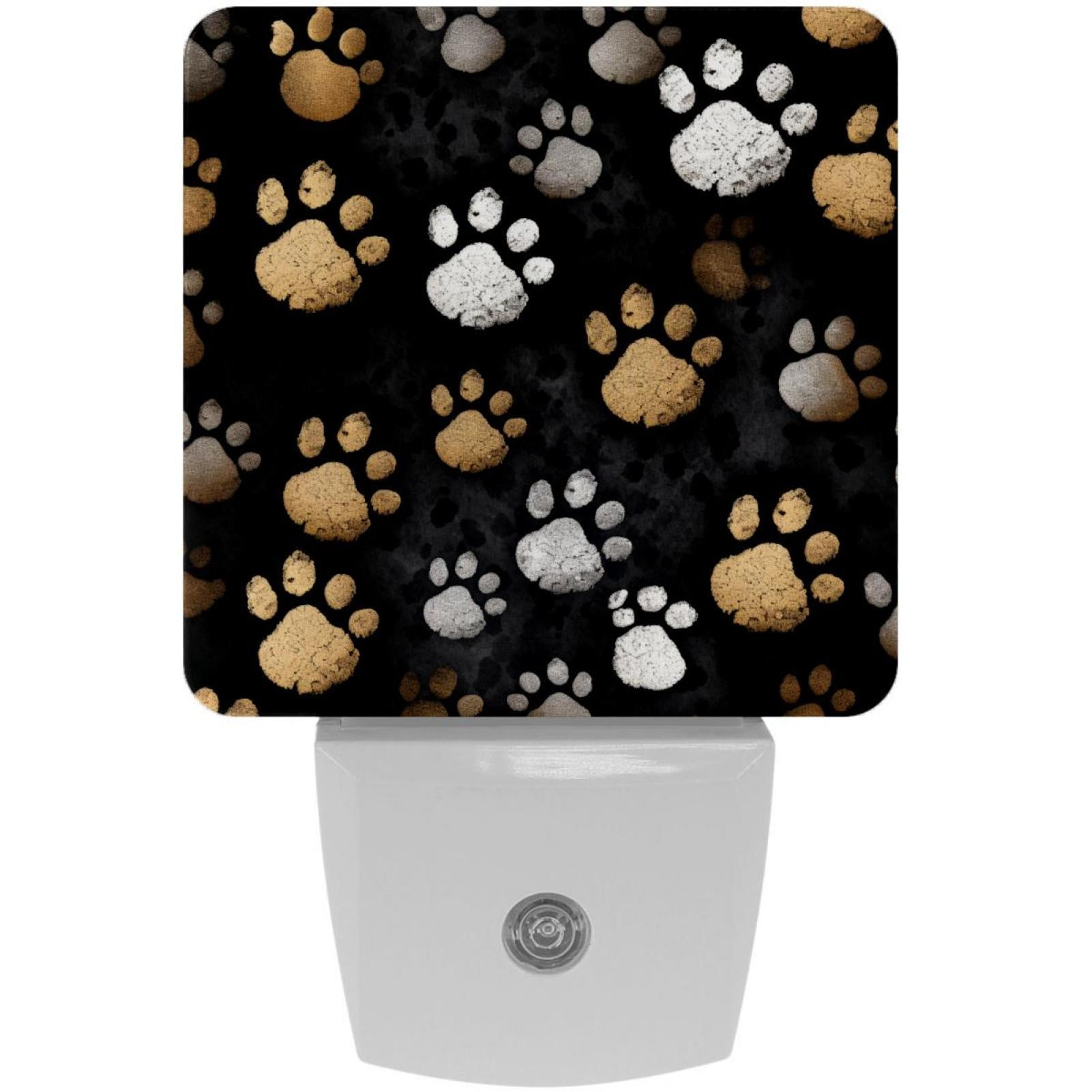 Dog paw prints LED Square Night Lights - Small and Bright Illumination ...