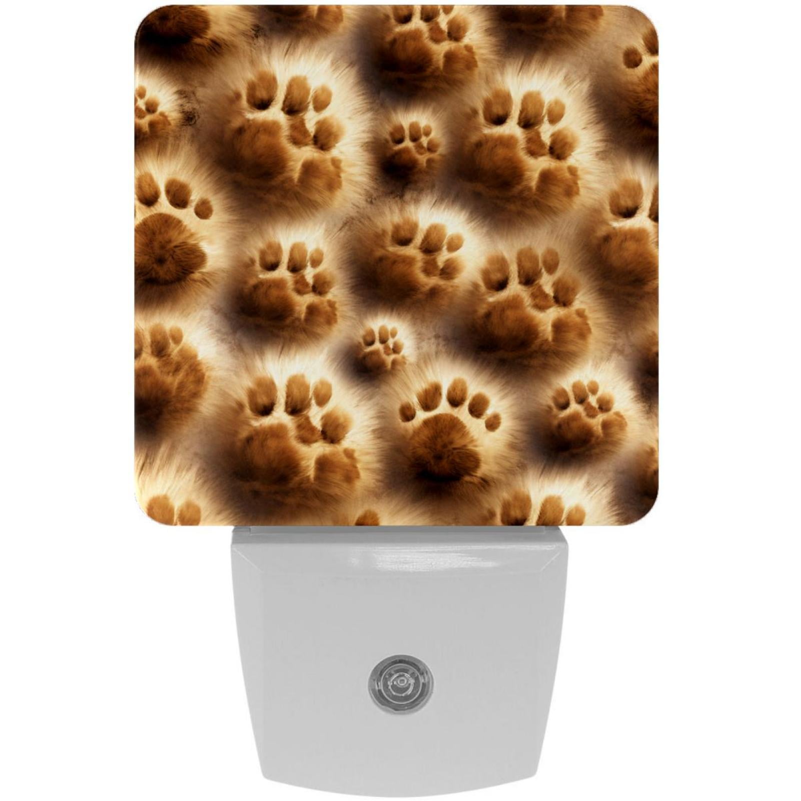 Dog paw prints LED Square Night Lights - Stylish and Energy-Efficient ...