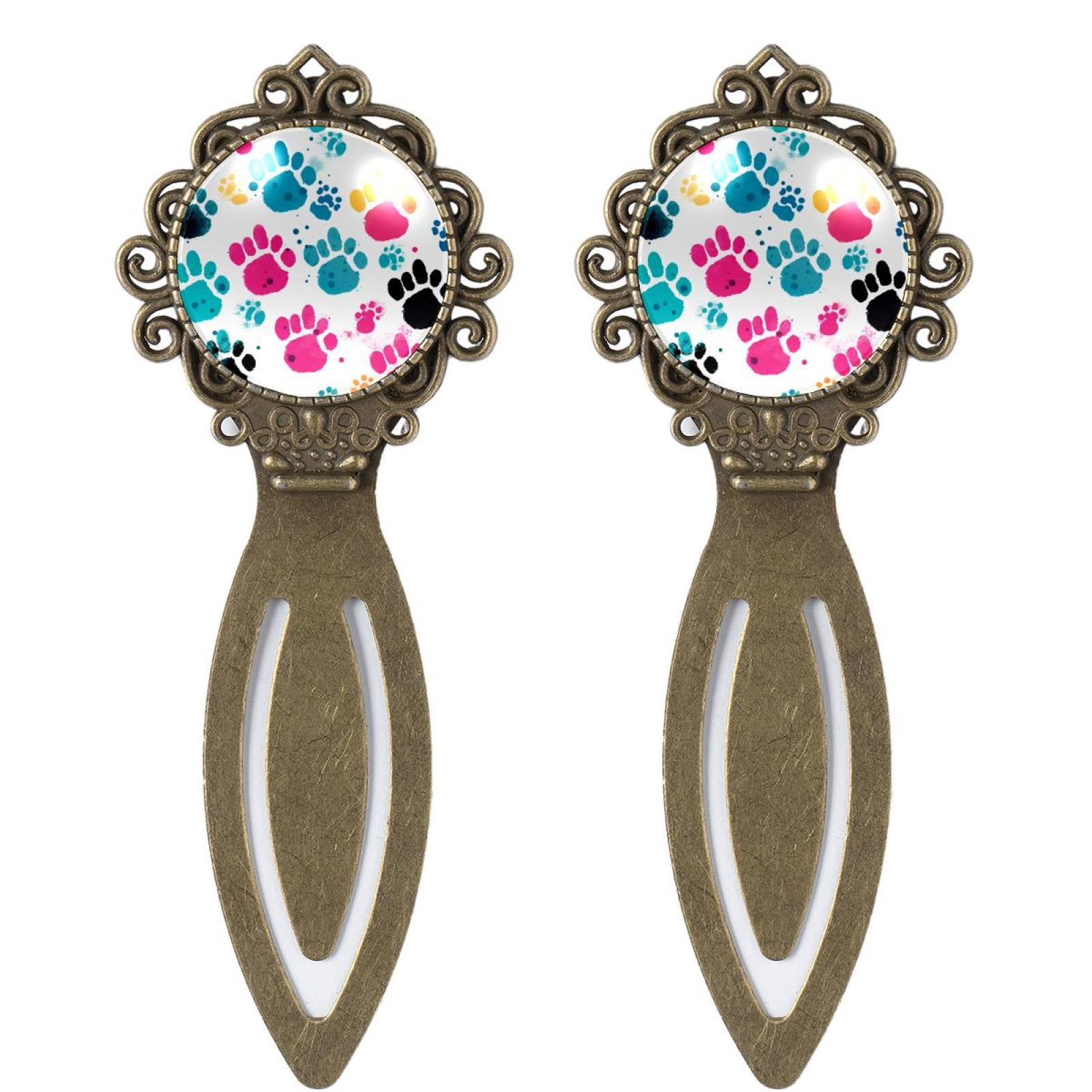 Dog paw prints Vintage Copper-Colored Lace Bookmarks: Stainless Steel ...