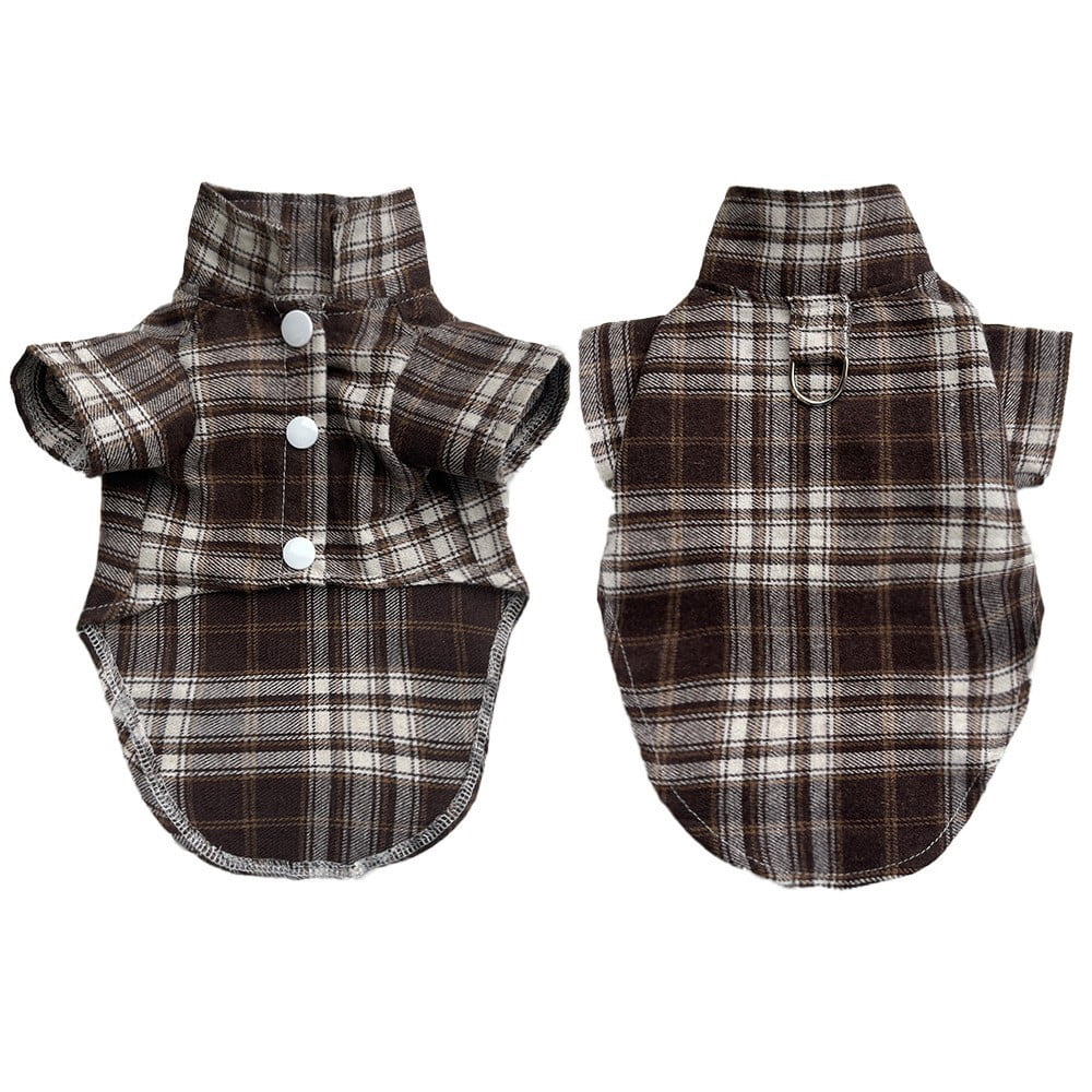 Dog plaid shirt suit wedding dress Teddy Bichon small medium and large ...
