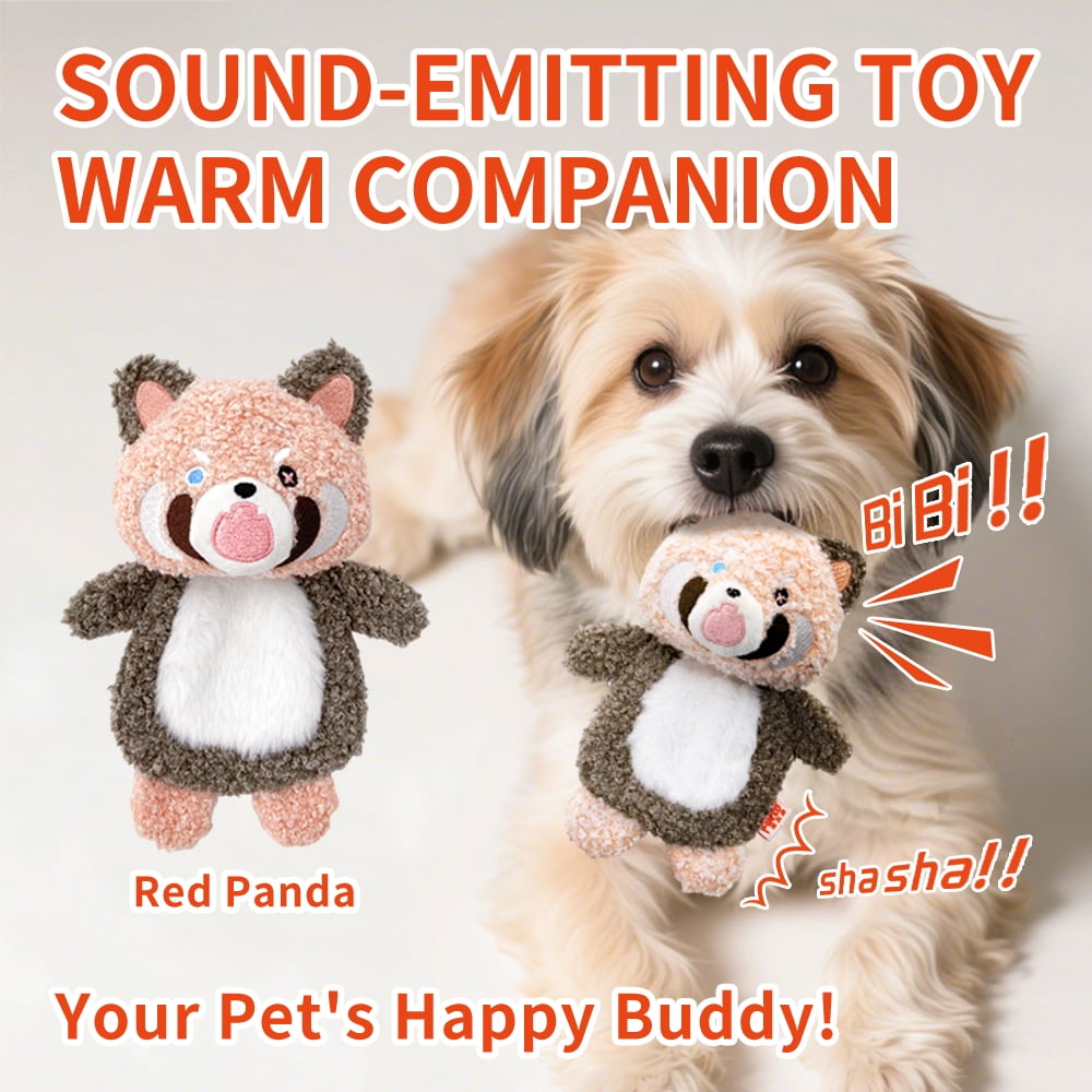 Dog vocal toys Dog plush toys with rattle paper all over, built-in ...