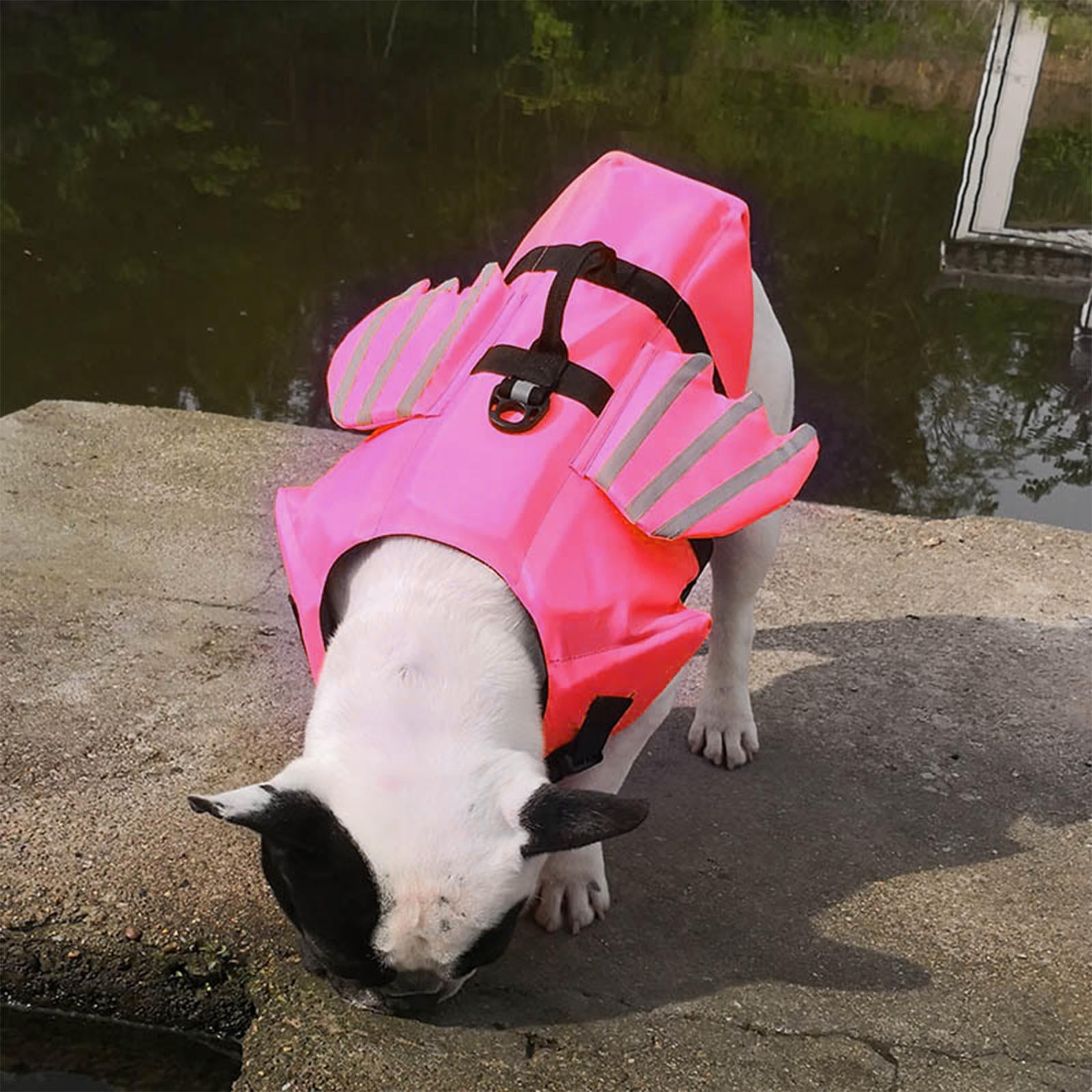 Dog with Reflective Stripes, Dog , Pet Life Preserver, Adjustable Dog ...