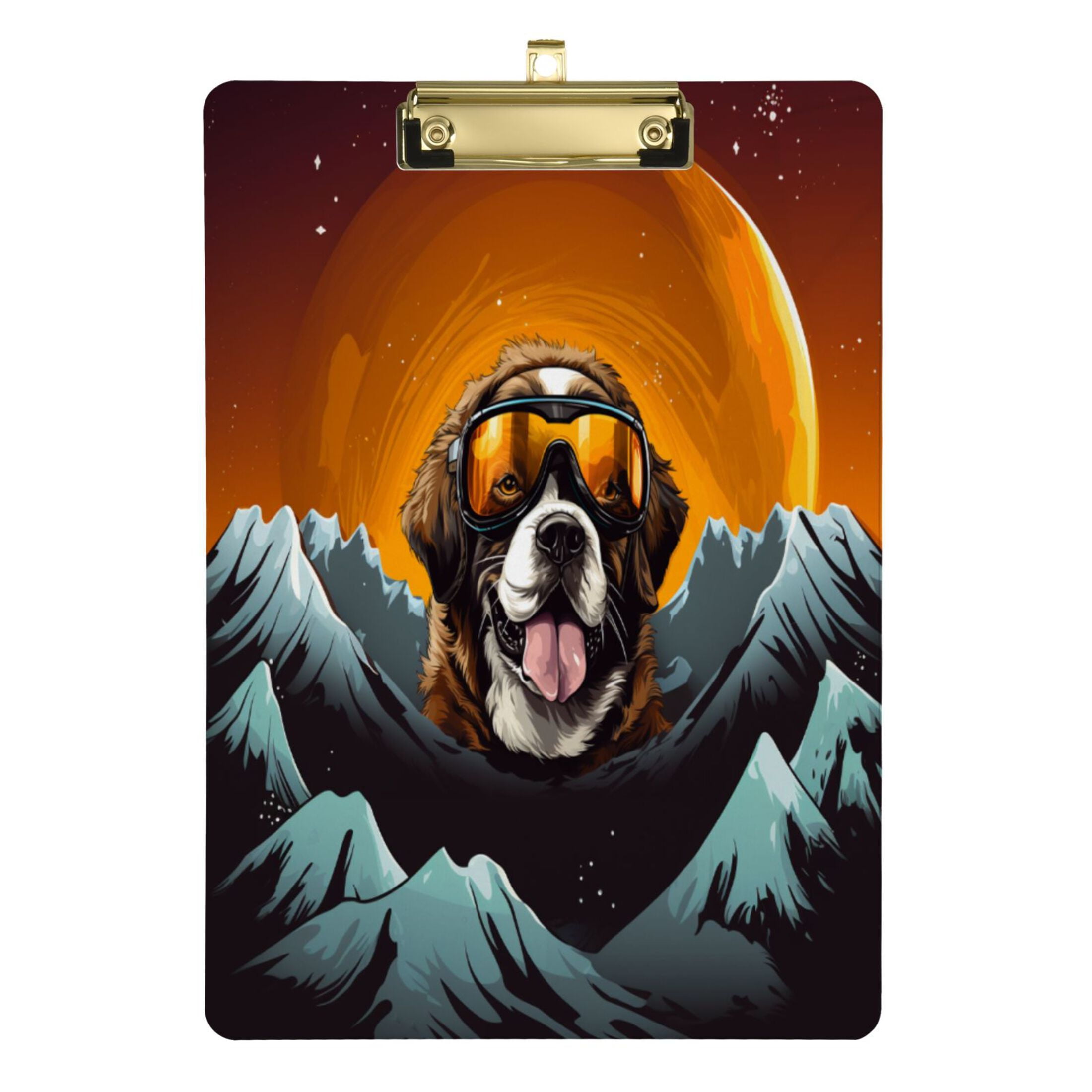 Dog with Wave Acrylic Clipboards A4 Standard Letter Size Clipboard 12.5 ...