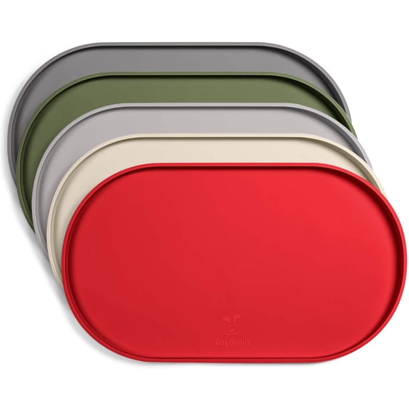 DogBuddy Dog Food Mat - Waterproof Dog Bowl Mat, Silicone Pet Mat for ...