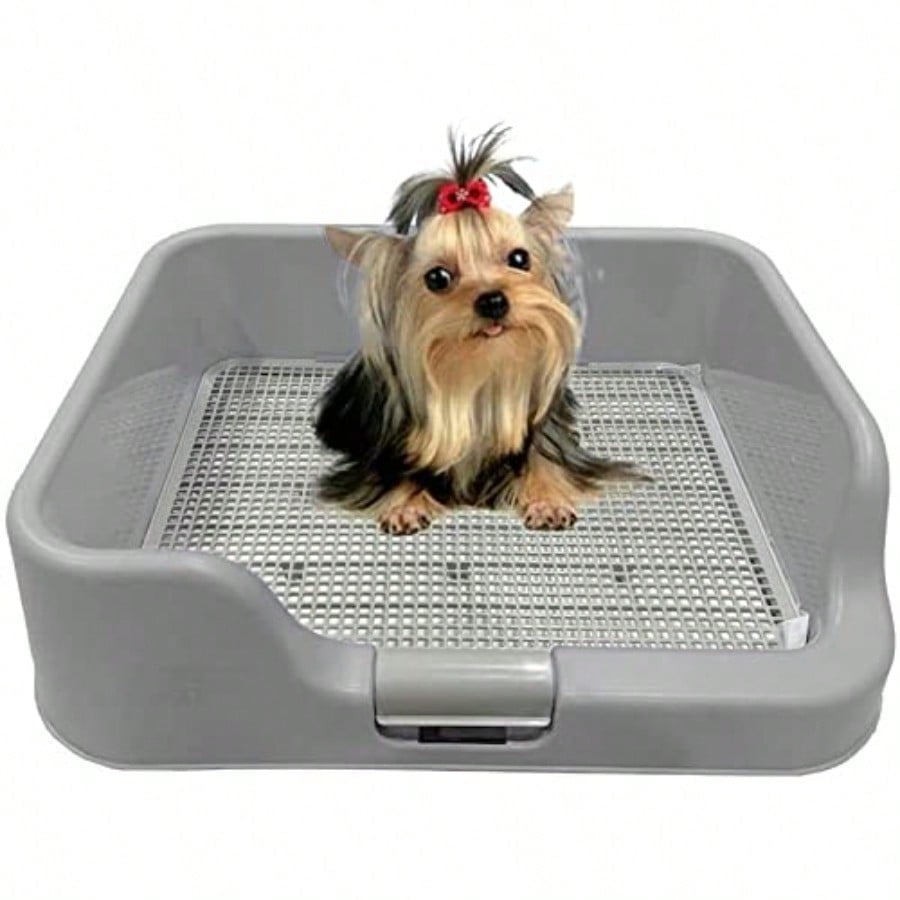 [DogCharge] Indoor Dog Potty Tray With Protection Wall Every Side For ...