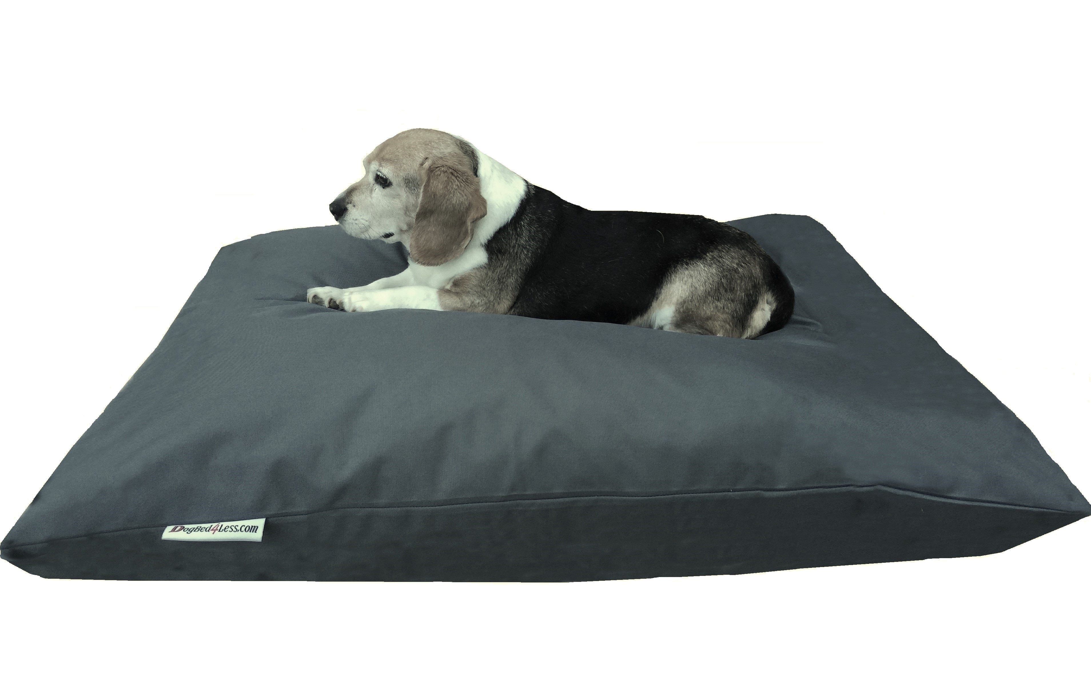 Dogbed4less Shredded Memory Foam Pillow 48"x29" Dog Bed with Dark Slate ...