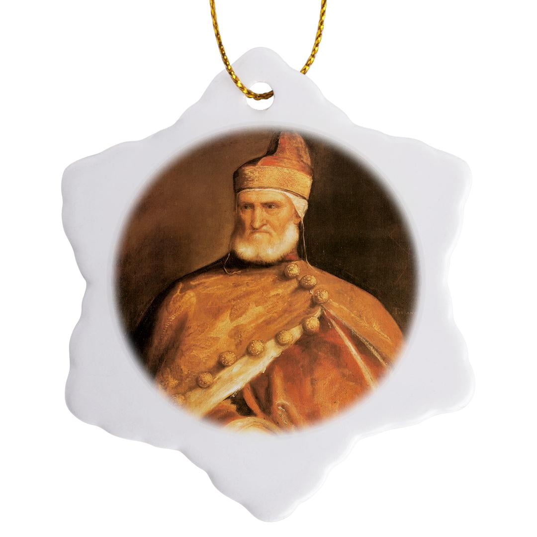 Doge Andrea Gritti By Titian ( Tiziano Vecellio), 3 inch Snowflake ...