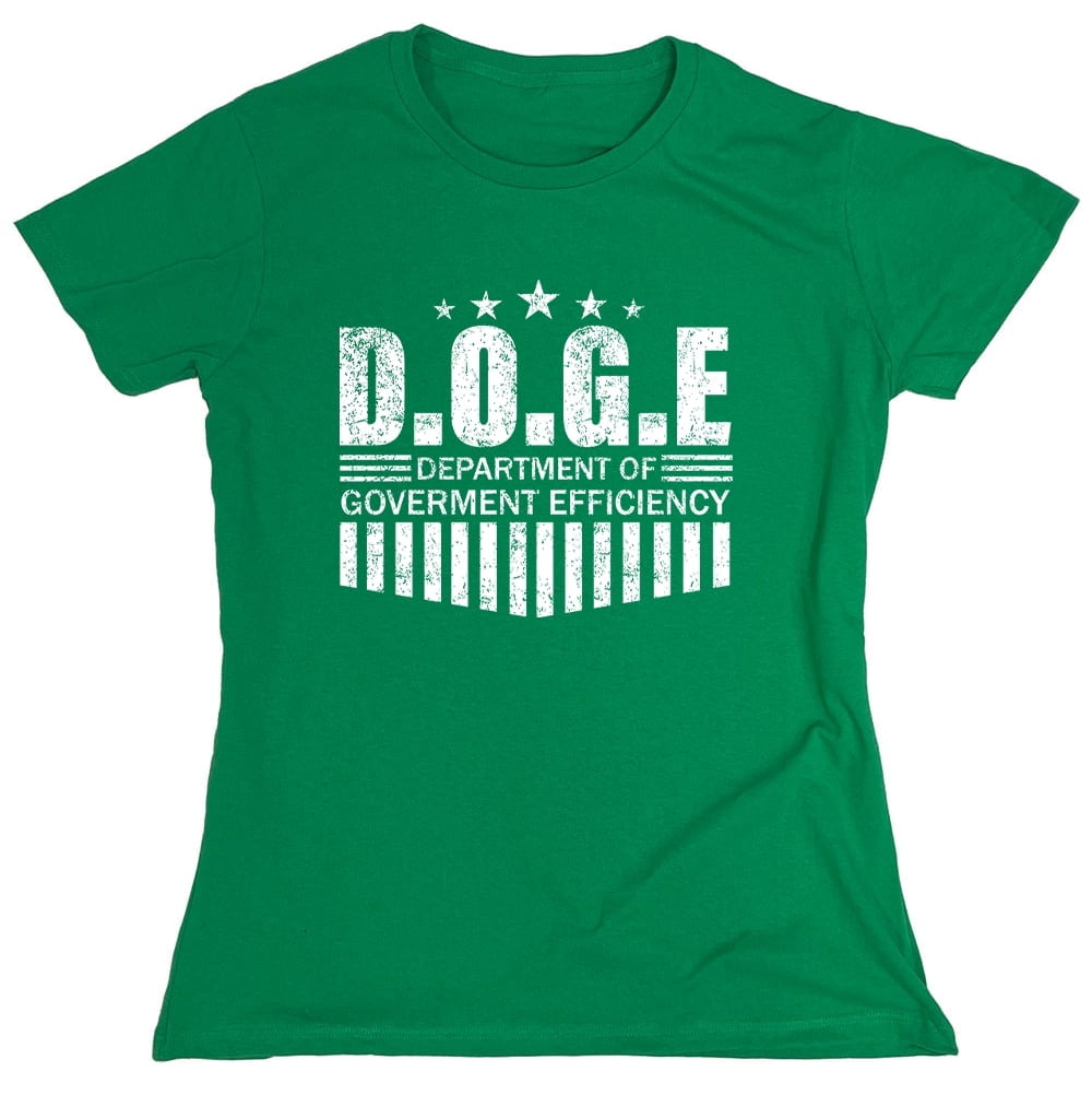 Doge Department Of Efficiency Sarcastic Humor Novelty Funny Women's Casual Tees - Walmart.com