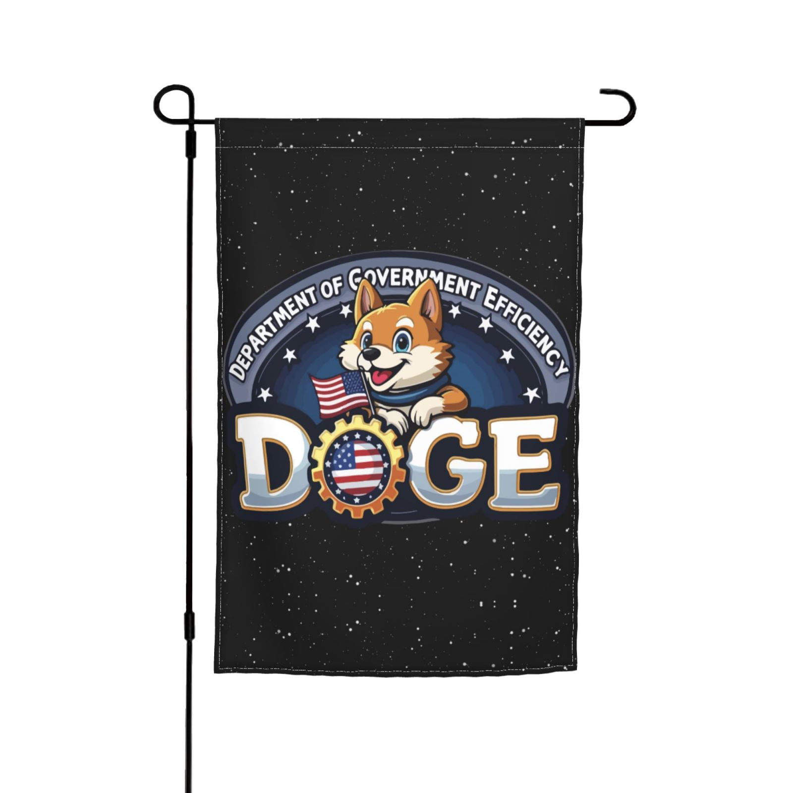 Doge Logo Garden Flag 12x18 Inch, Double Sided Outside Sign Yard Flag ...
