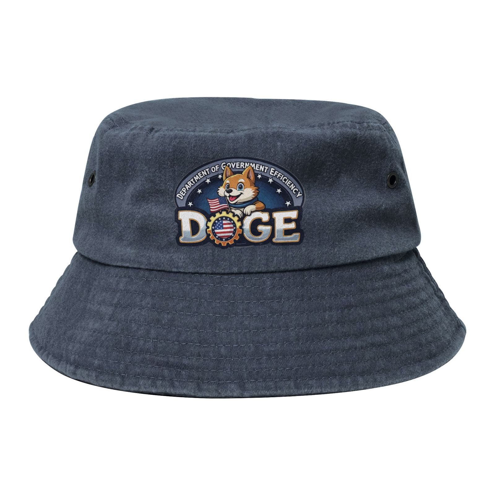 Doge Logo Washed Bucket Hat For Men Women Denim Bucket Hat Sun Hat ...