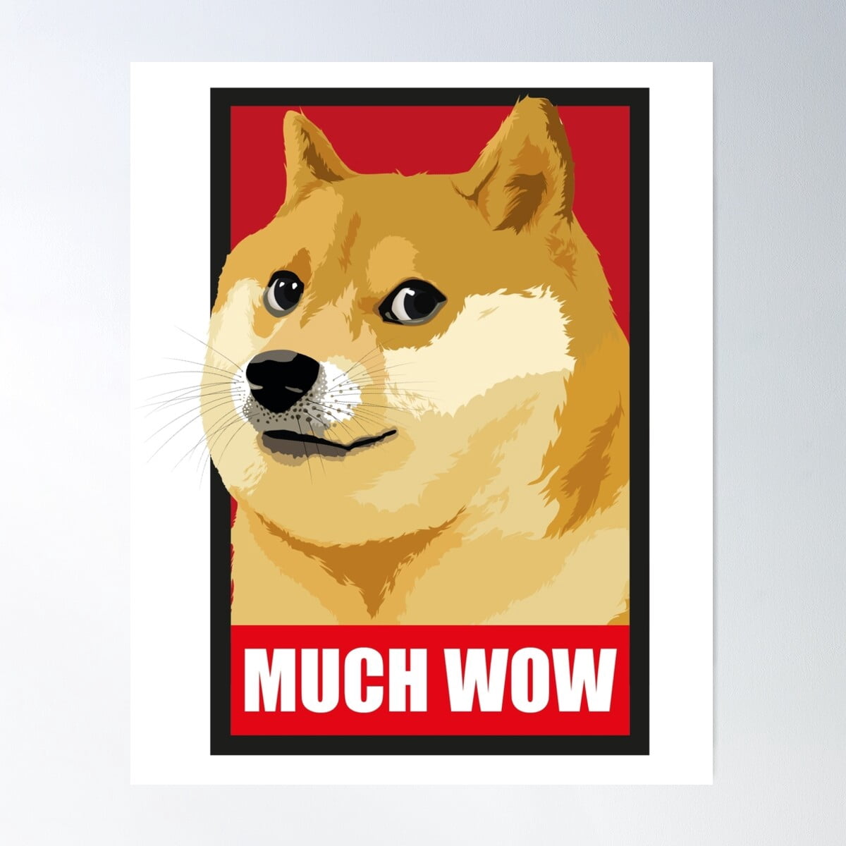 Doge - Much Wow Poster Wall Art, Modern Wall Decor For Living Room ...