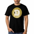 Dogecoin Logo T-Shirts for Men, Casual Crew Neck Tee Shirts, Unisex ...
