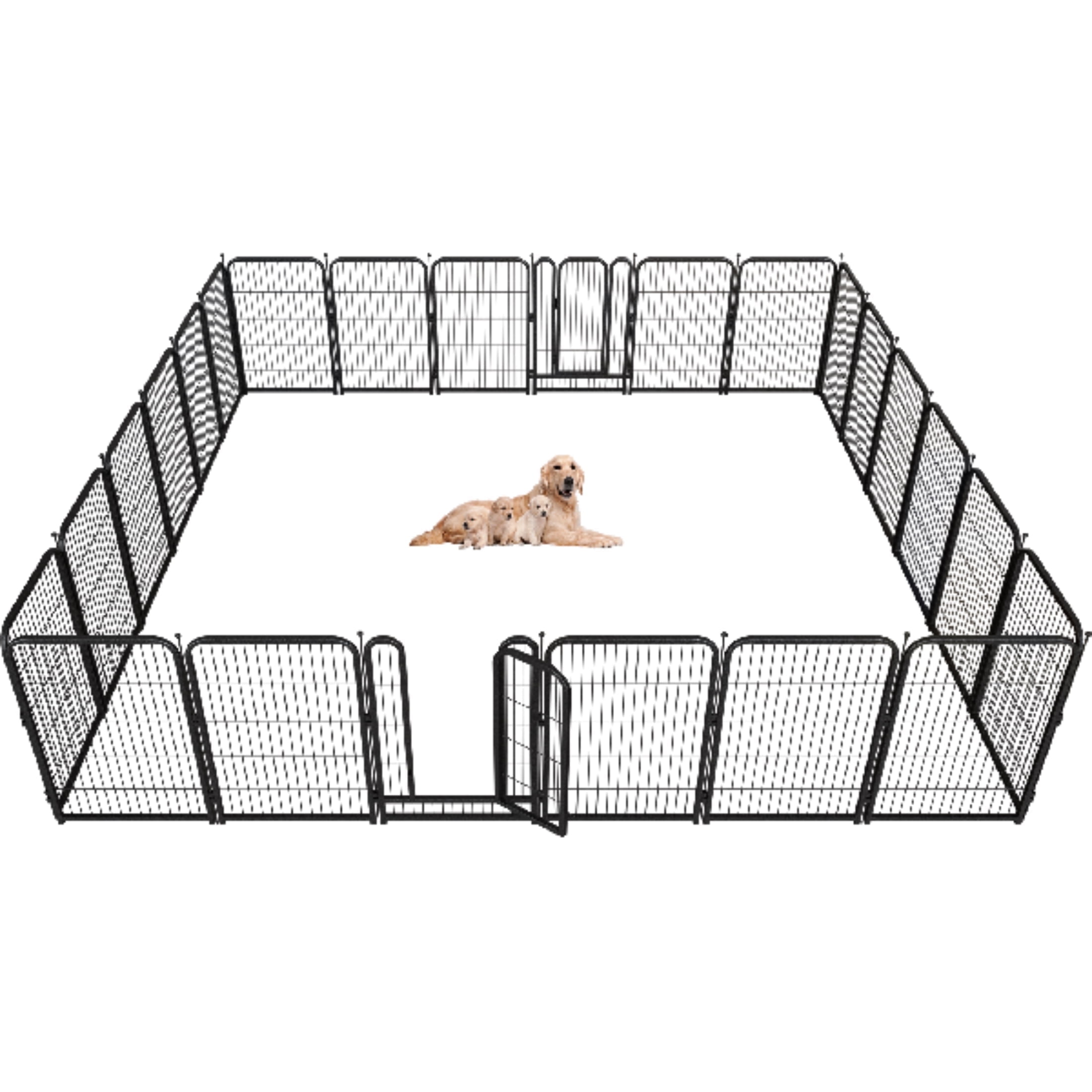 Dogelsy Metal Dog Playpen, 45" Height 24 Panels, Ideal Dog Fence for ...