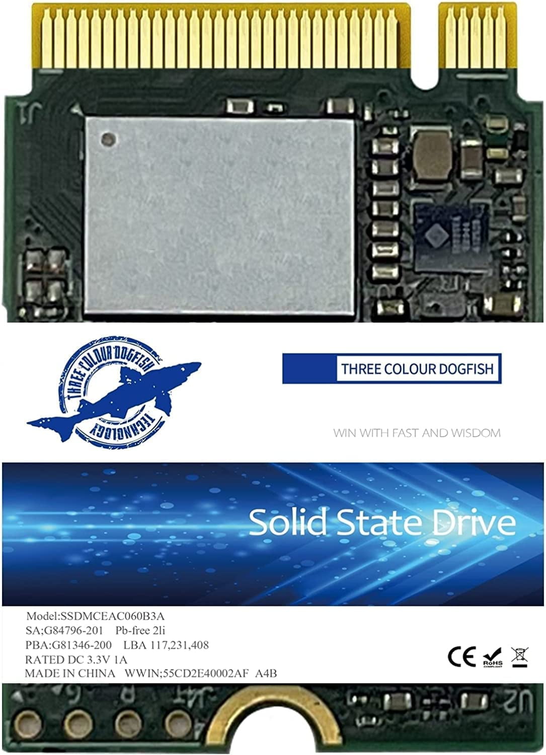 Dogfish 512 GB NVMe PCIe 4.0 SSD, Ultra High Speed Transmission ...