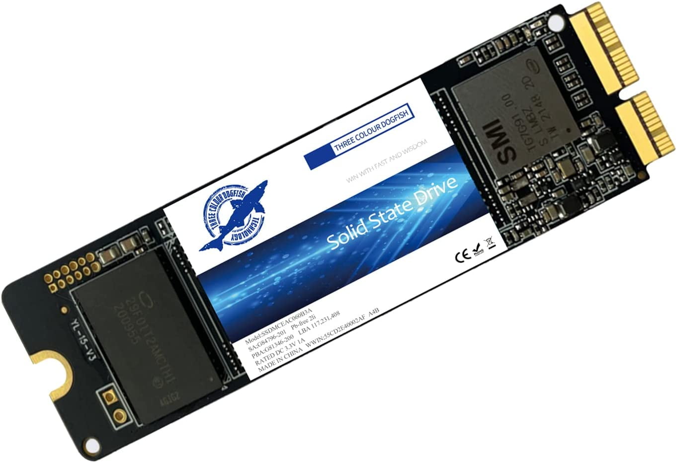 Dogfish 512GB SSD for MacBook PCIe Gen3x4 M.2 2280 NVMe, Internal SSD ...