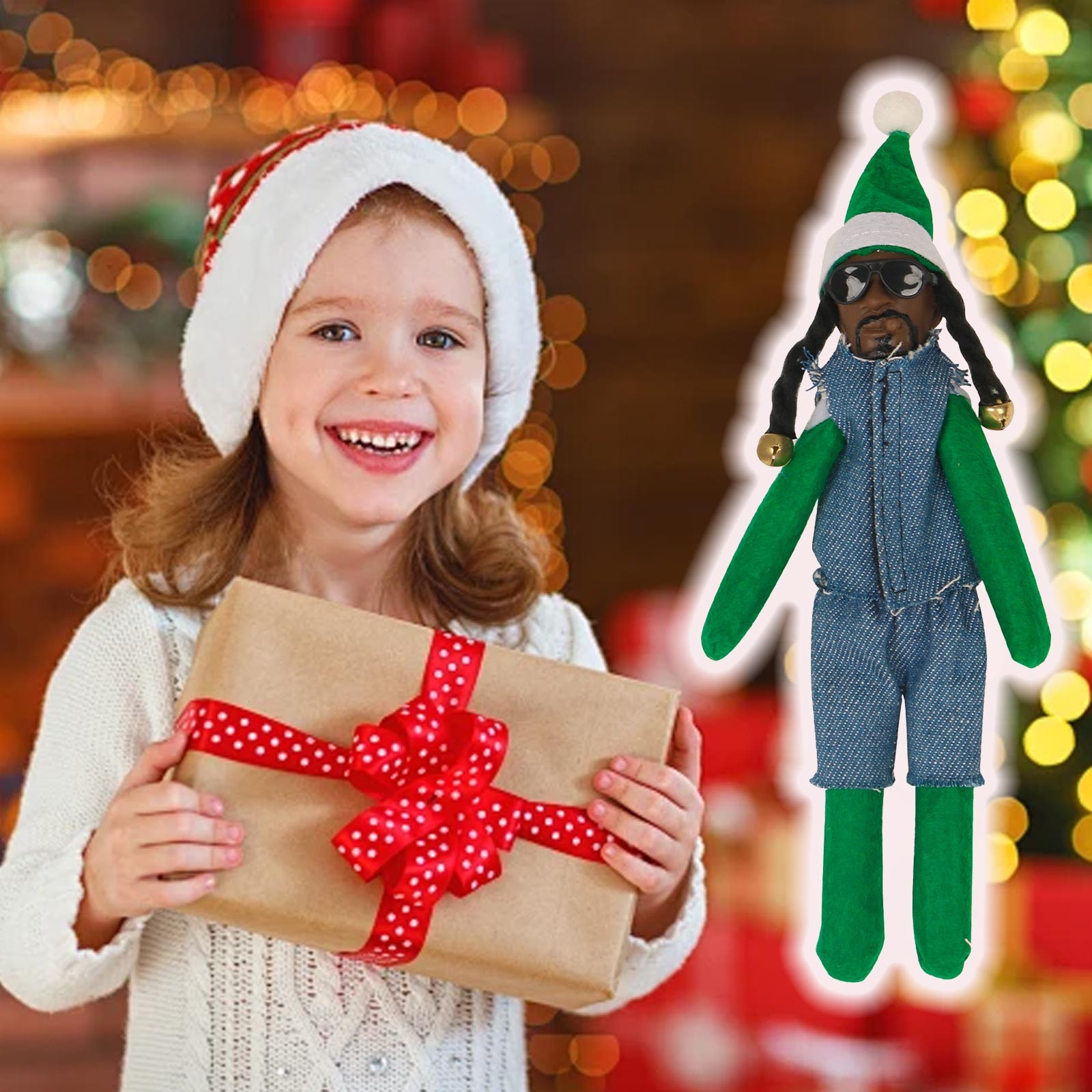 Dogg Snoop on a Stoop 2024 Christmas Elf Doll, 12” Small Plush Toys ...