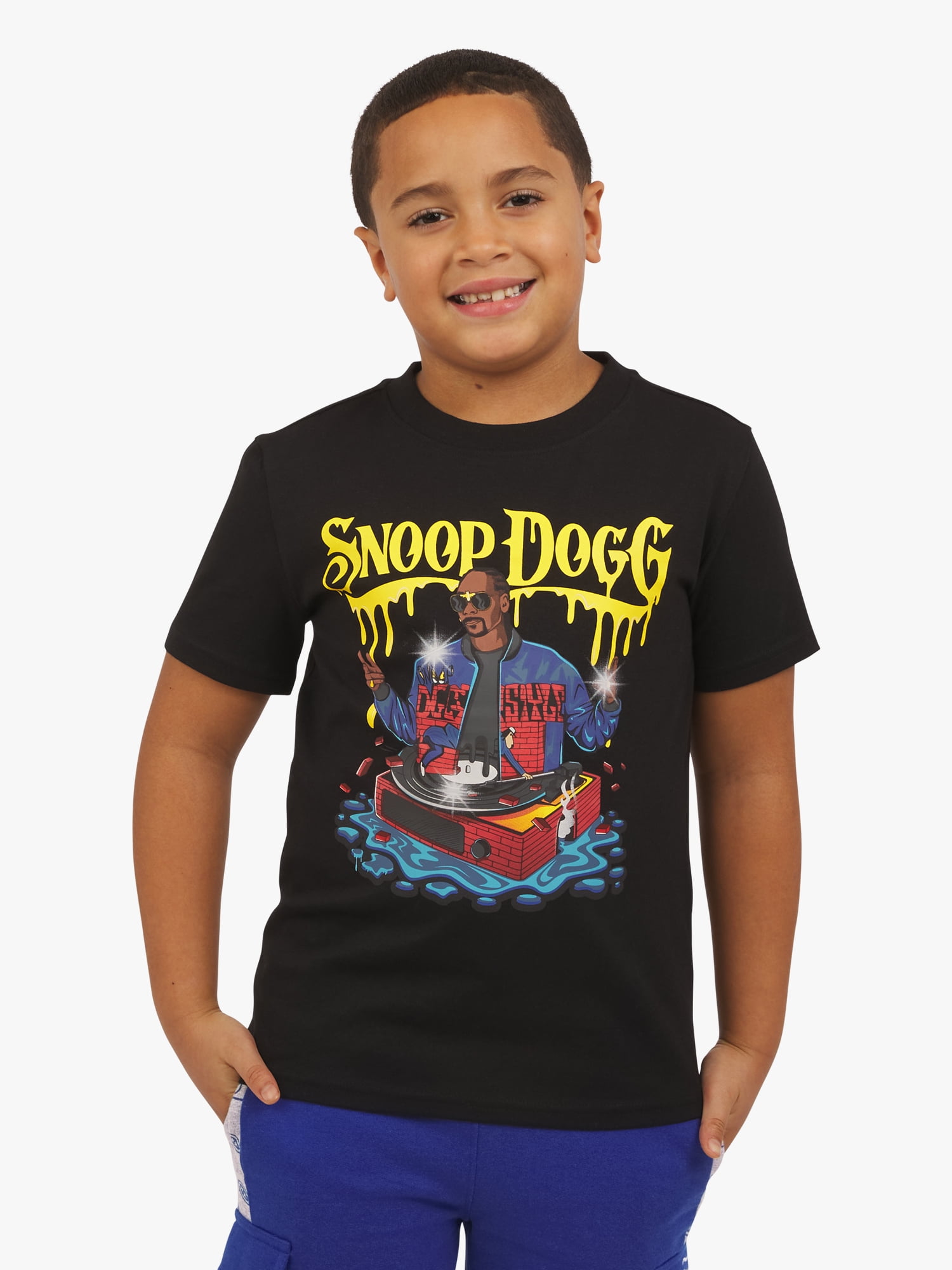 Dogg Supply Boys Short Sleeve Turntable Drip Graphic T-Shirt, Sizes XS-XXL - Walmart.com