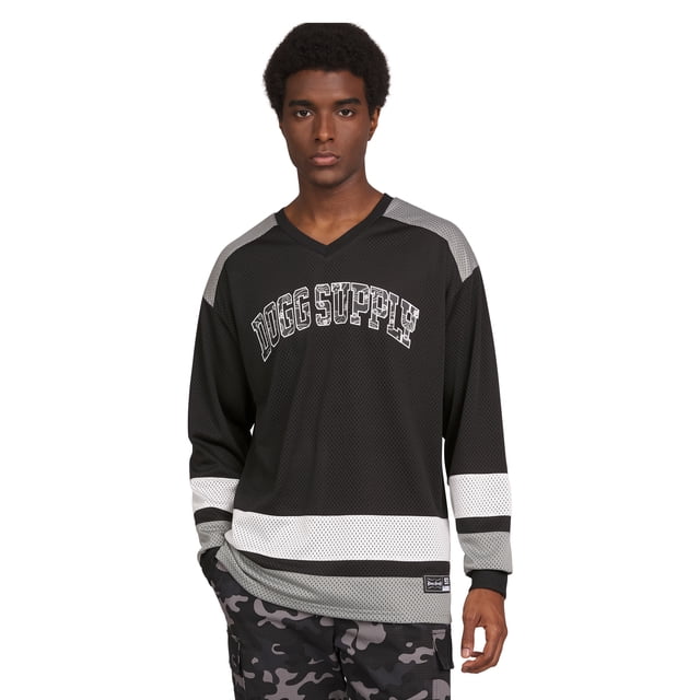 Dogg Supply Men's and Women's Long Sleeve V-Neck Mesh Hockey Jersey ...