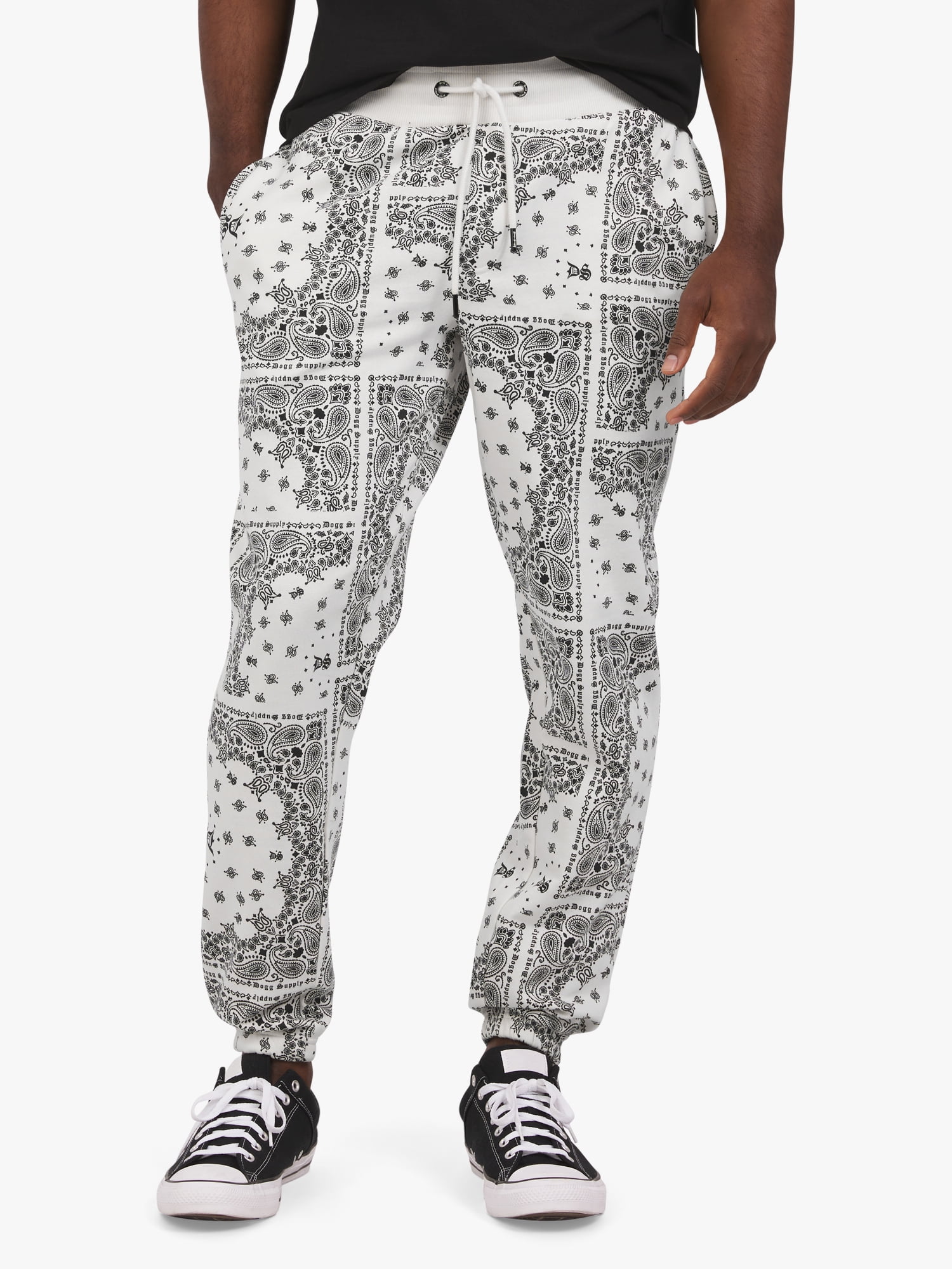 Dogg Supply by Snoop Dogg All Gender Bandana Print Sweatpants, Sizes XS ...