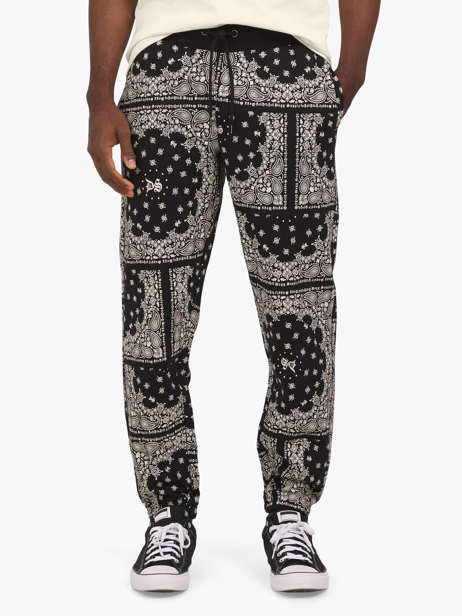 Dogg Supply by Snoop Dogg All Gender Bandana Print Sweatpants, Sizes XS ...