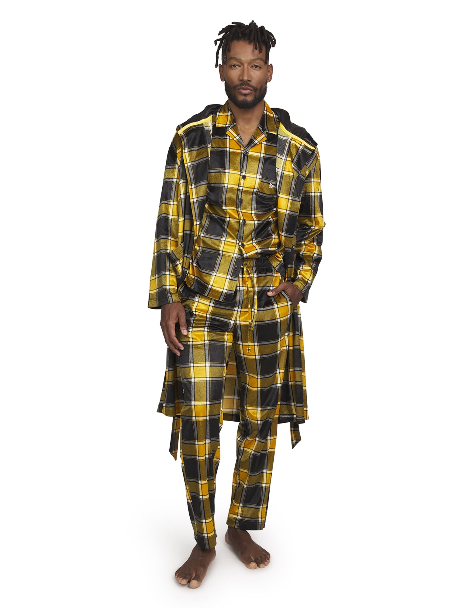 Dogg Supply by Snoop Dogg Men's Long Sleeve Microfleece Hooded Lounge ...