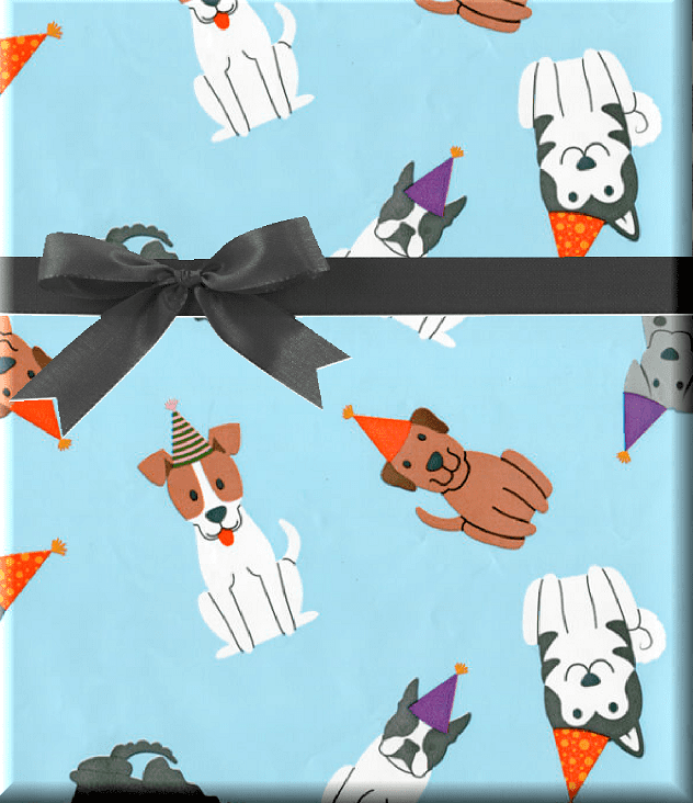 Doggie World Dogs Party Specialty Gift Wrapping Paper Premium Specialty ...