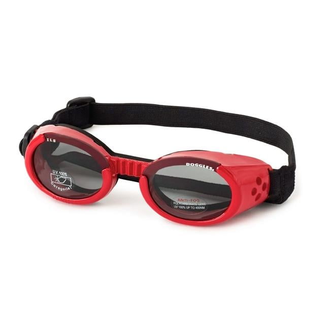 Doggles Small ILS - Shiny Red Frame - Smoke Lens - Walmart.com