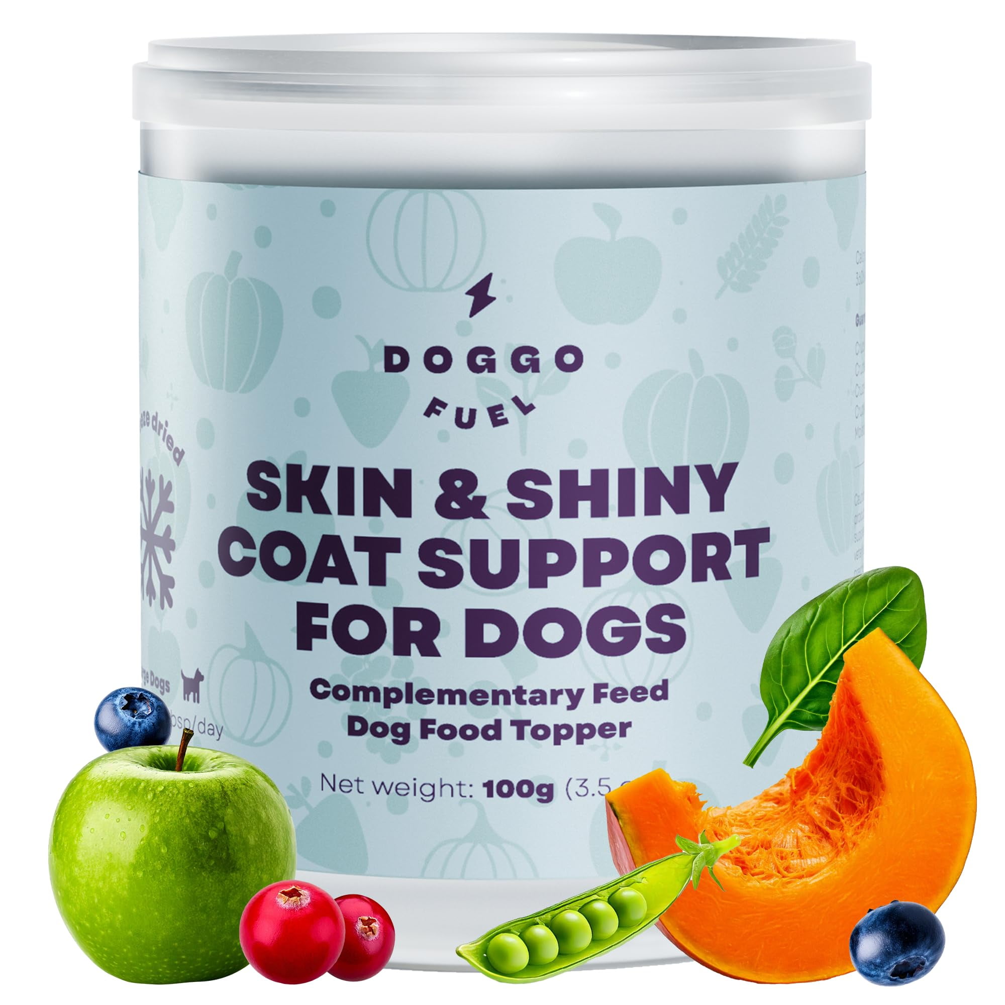Doggo Fuel Natural TGF4 Skin and Coat Supplement - Food with Fruits ...