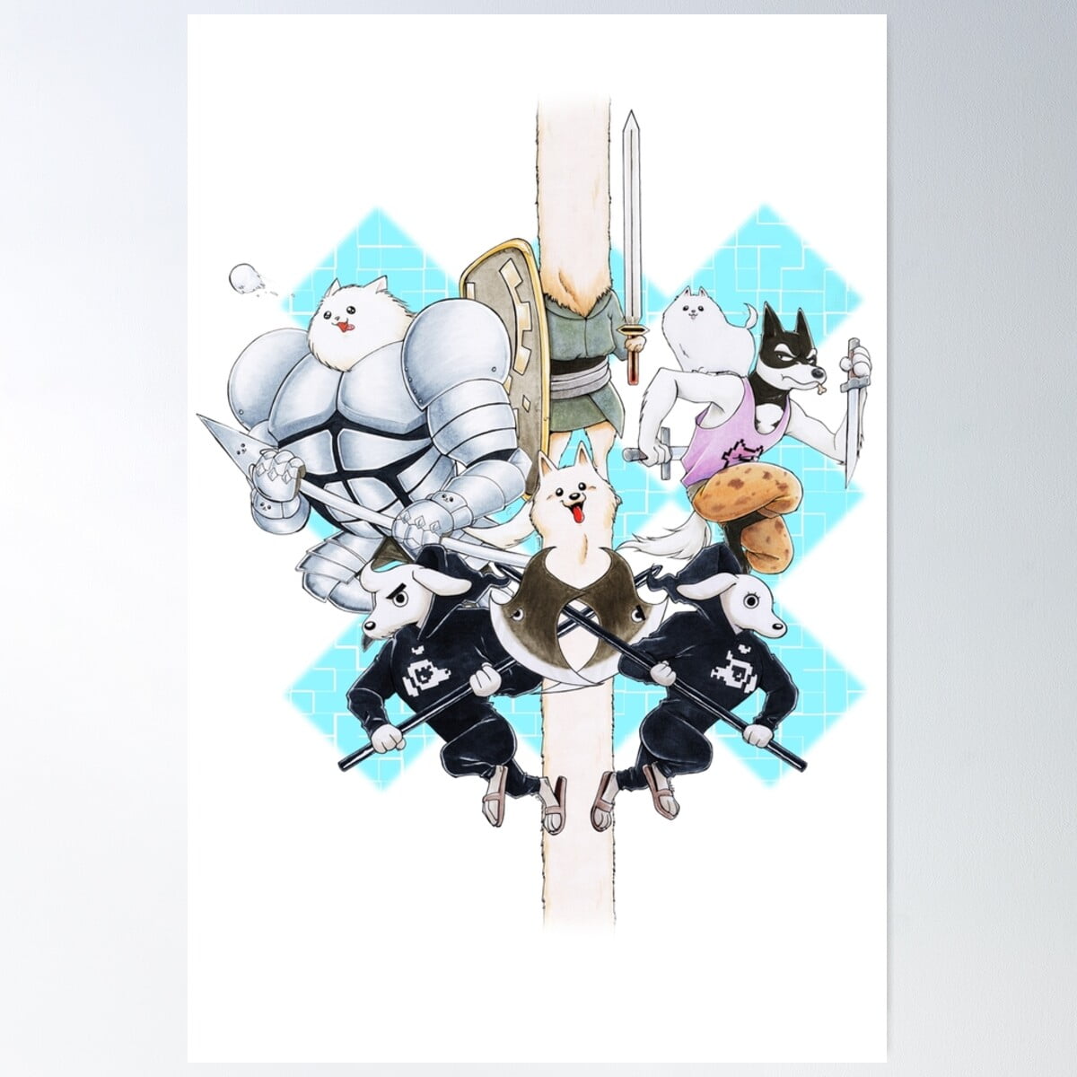 Doggos Guard Poster Wall Art, Modern Wall Decor For Living Room Bedroom ...