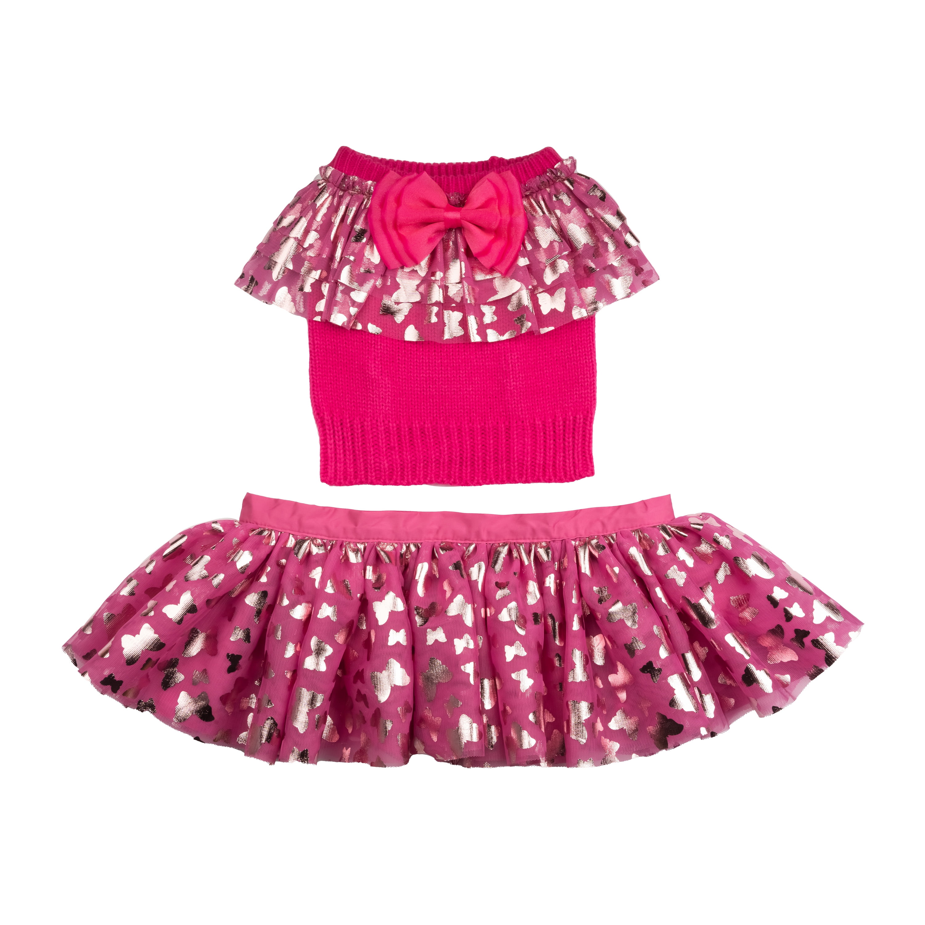 Doggy Parton, Dog and Cat Clothes, Ruffle Sweater and Skirt Two Piece ...