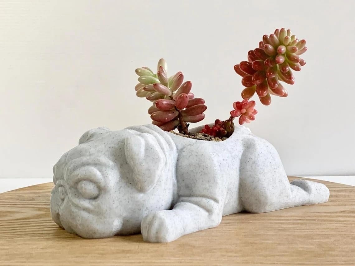 Doggy Planter Pug Planter Gift Idea, Bar Decor, Table Decor, Plant Gift ...