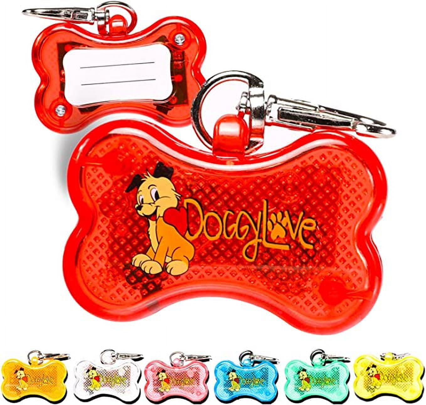 DoggyLove Led Dog Collar Light – Dog Lights for Night Walking – Glow in The Dark Dog Tag - LED ...