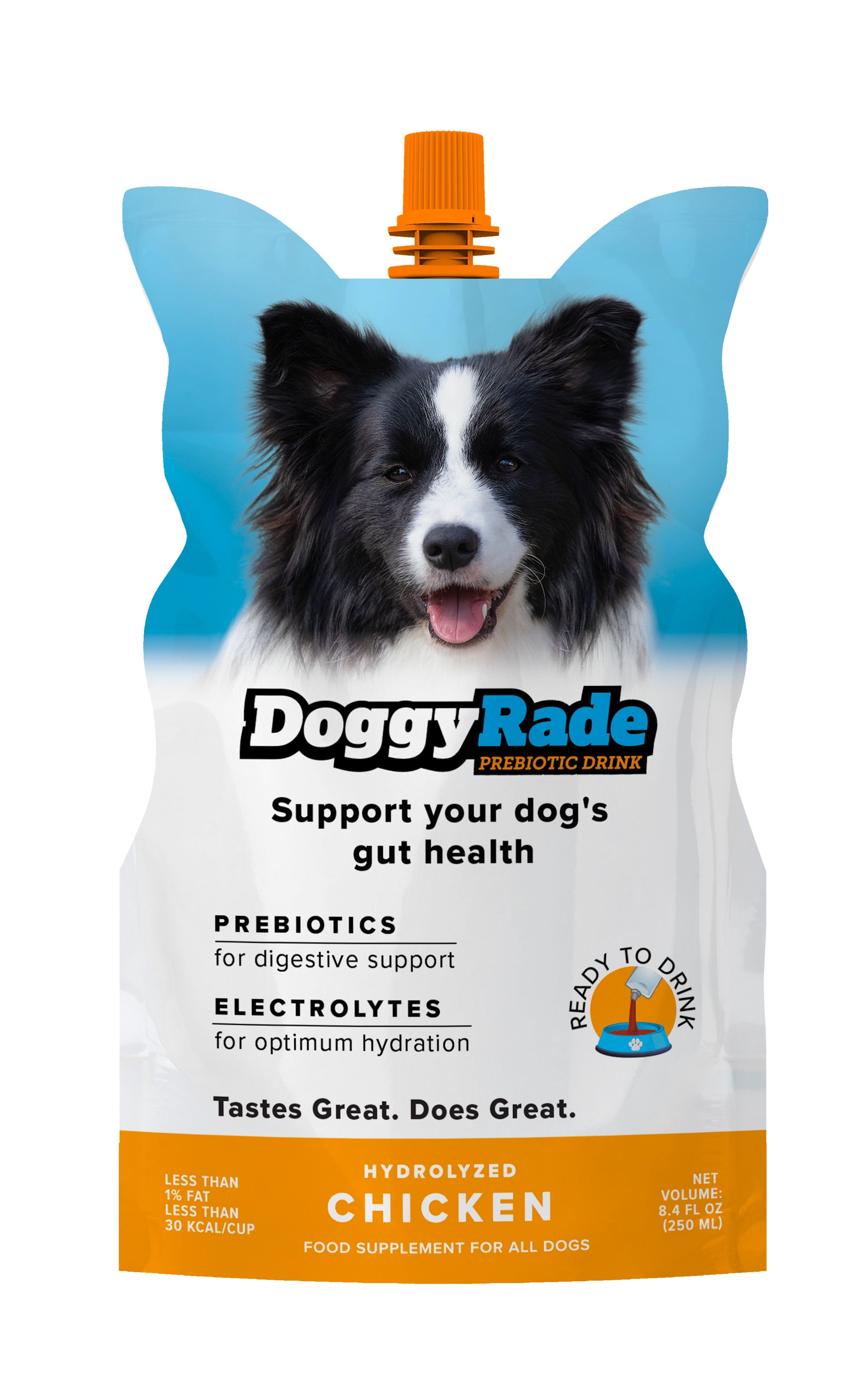 DoggyRade Prebiotic Drink for Dogs/Healthy/Electrolytes, Amino Acids ...