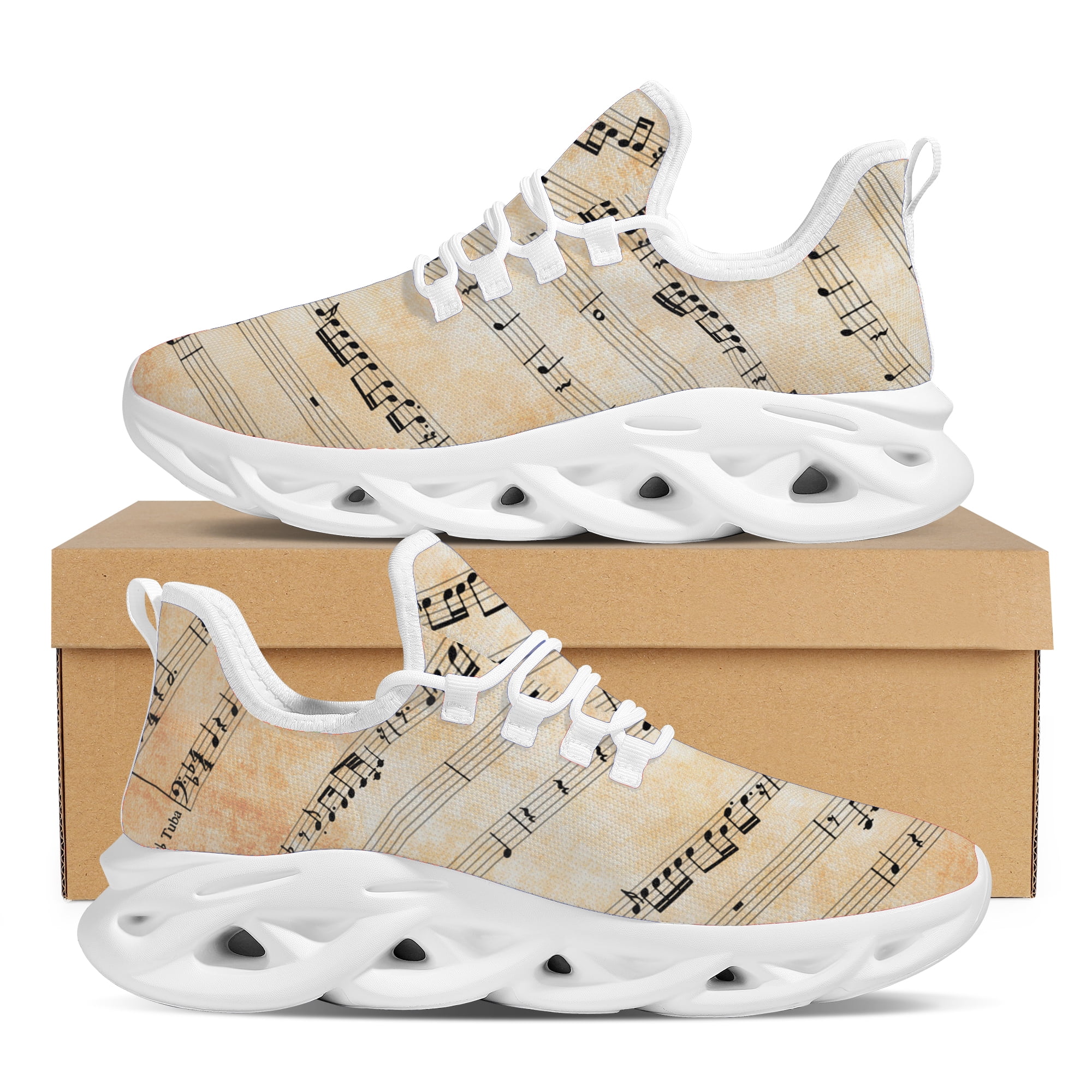 Doginthehole Fashion Music Notes Musical Instrument Pattern Women ...