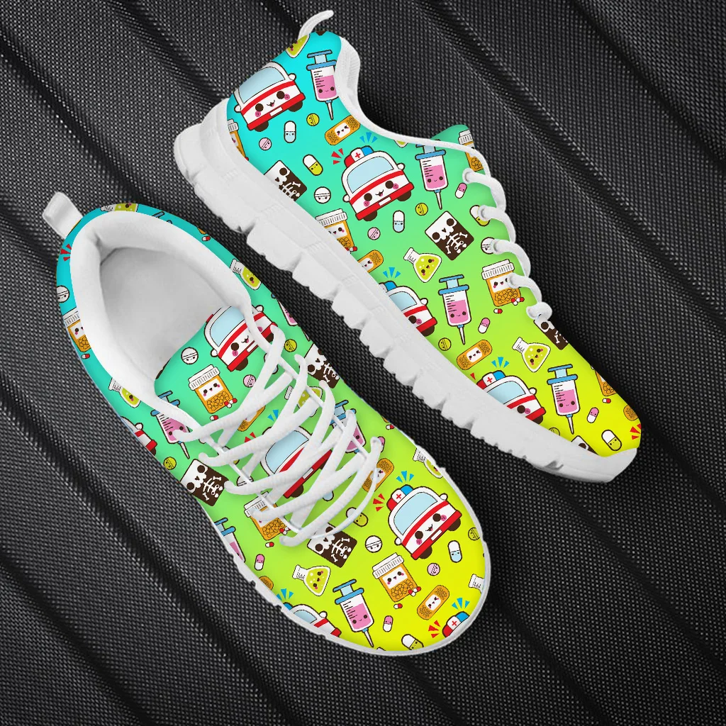 Doginthehole Women Casual Running Shoes Cute Syringe Print Nurse ...
