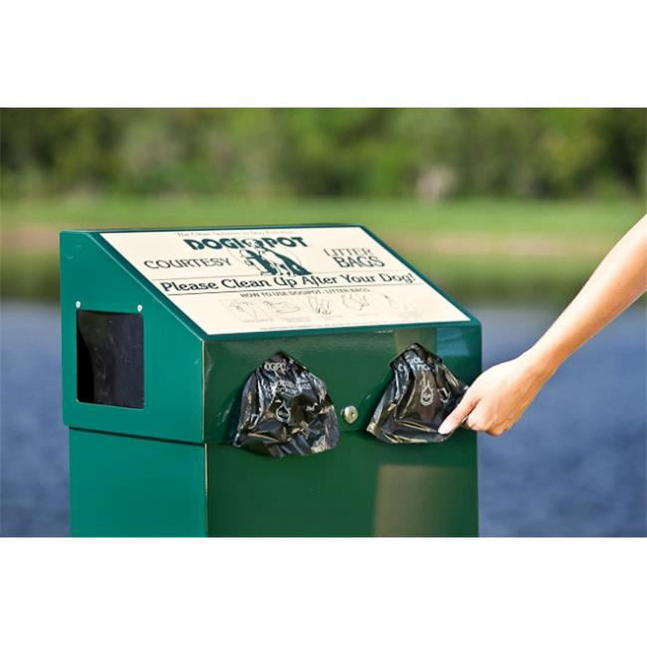 Dogipot 1001-2 Aluminum Dog Waste Station- Forest Green - Walmart.com