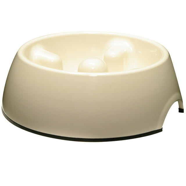 Dogit Go Slow Anti-Gulping Bowl Wht Med - Walmart.com
