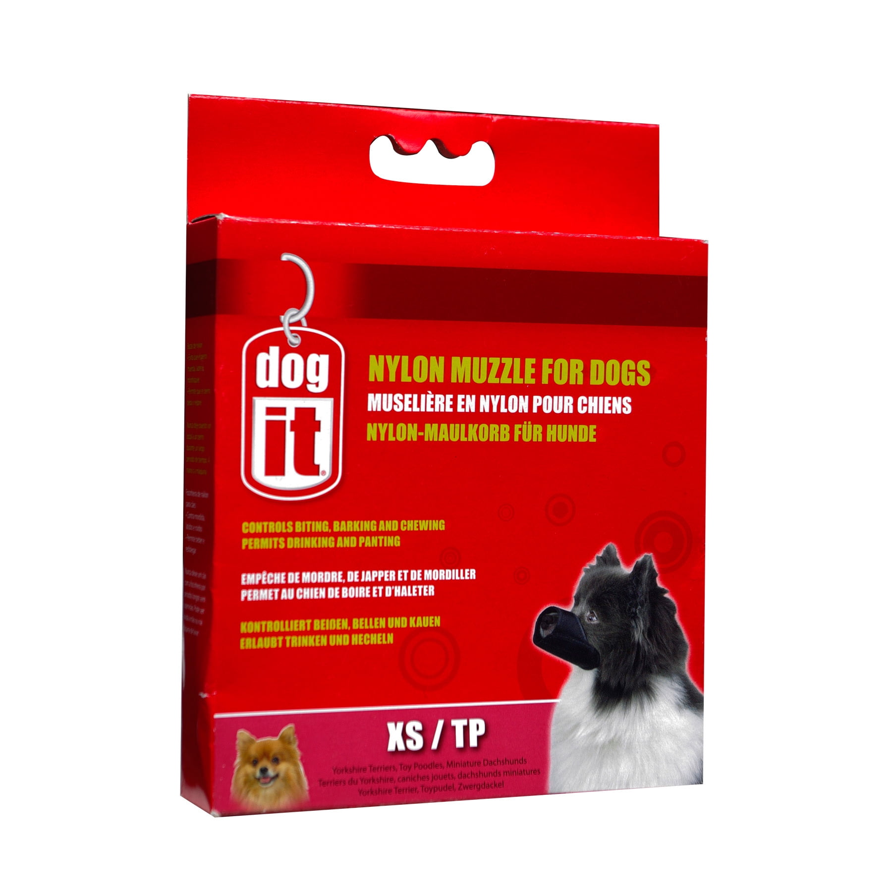 Dogit Nylon Dog Muzzle Black XS4in - Walmart.com