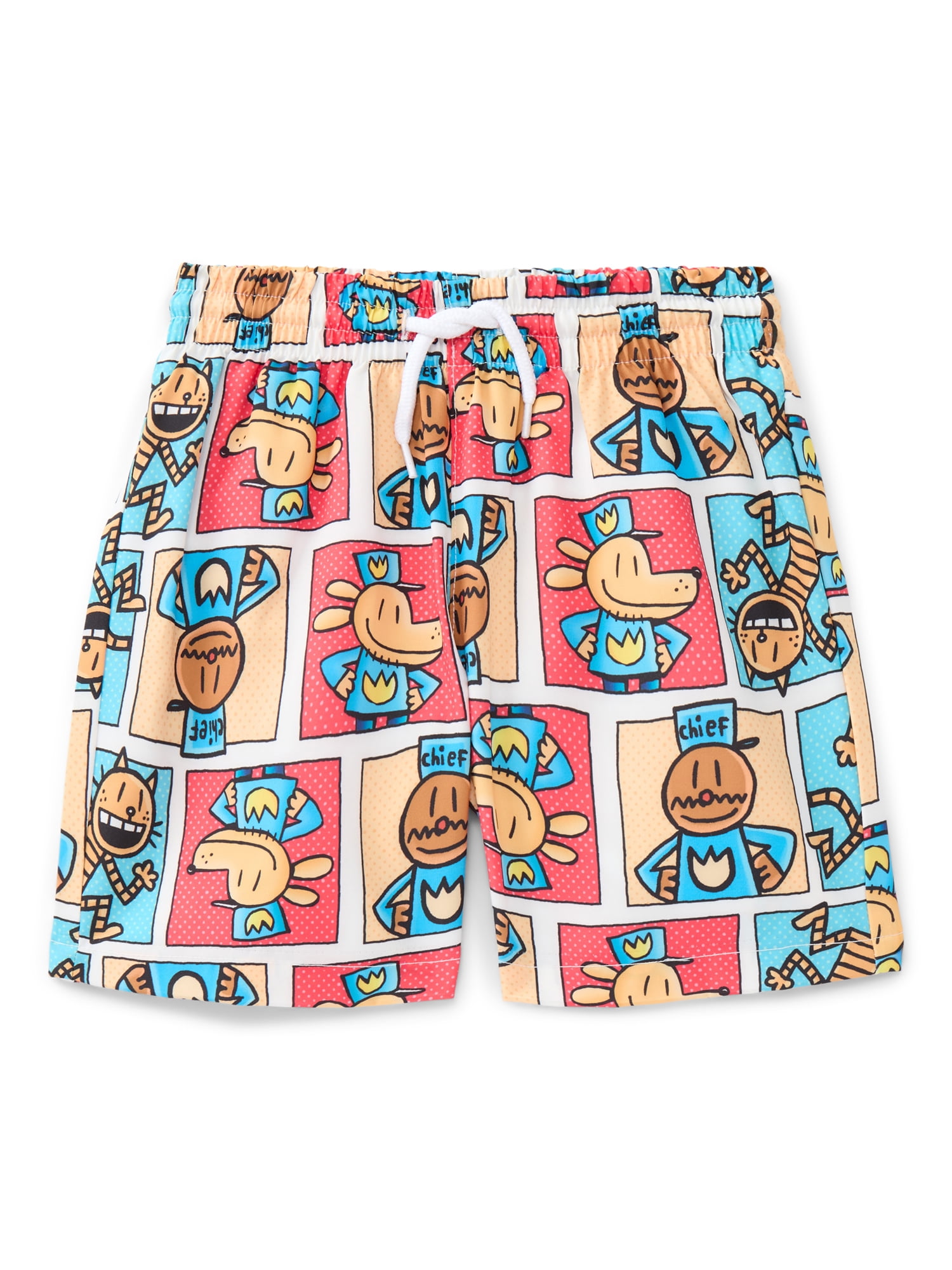 Dog Man Boys' Print Swim Shorts, Sizes XS-XL - Walmart.com